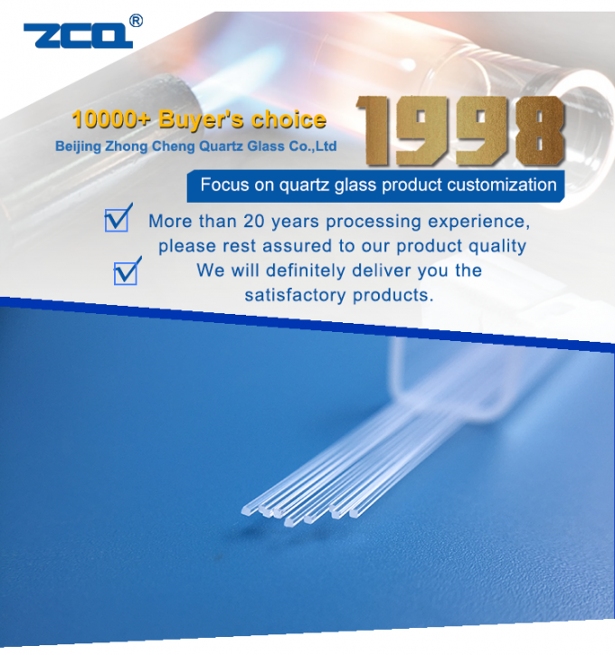 Optical Fused Silica Rods End Face Polishing Square Quartz Rod