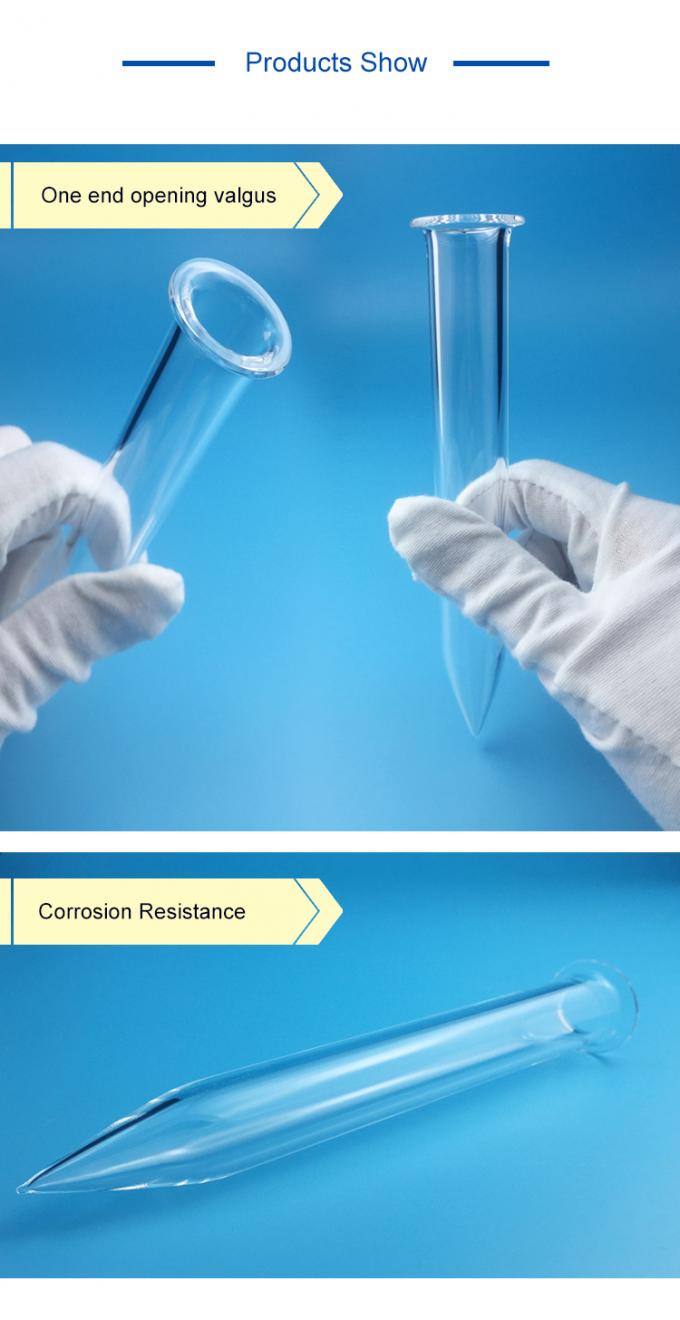Conical Quartz Glass Test Tube Fused Silica Tube For Laboratory