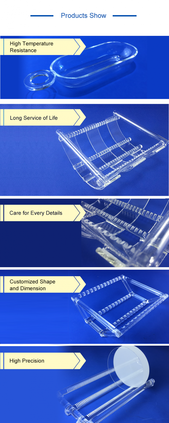 high temperature resistant Quartz Wafer Carrier Quartz Wafer Boat For ...