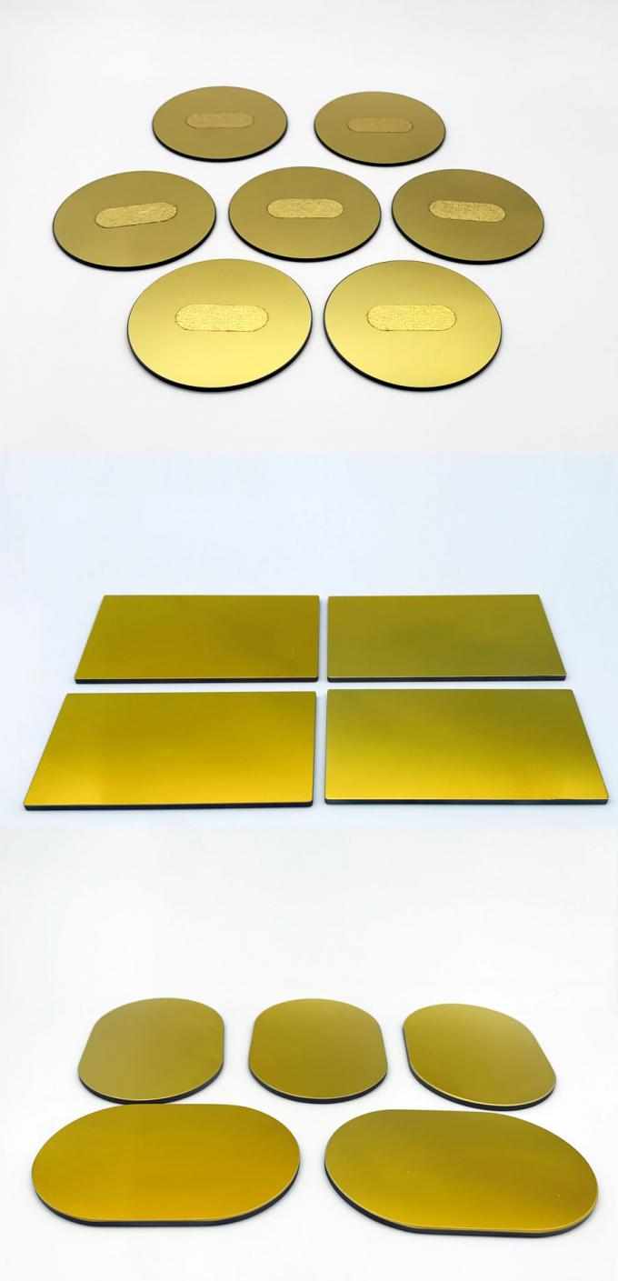 Optical Quartz Glass Plate Gold Layer