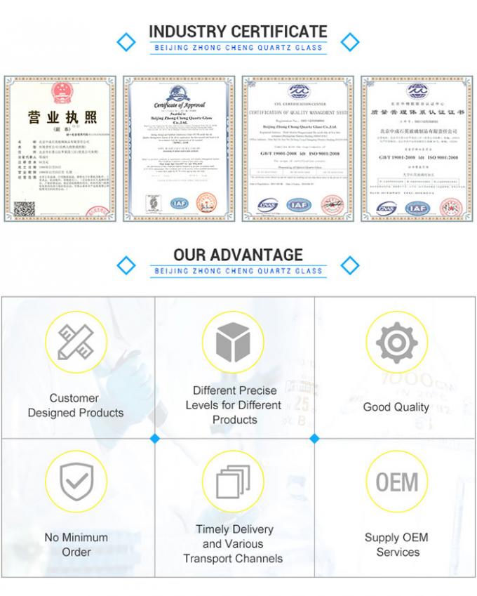 Highly Purity Synthetic Fused Silica Tubes Rods For Optical Fiber ...
