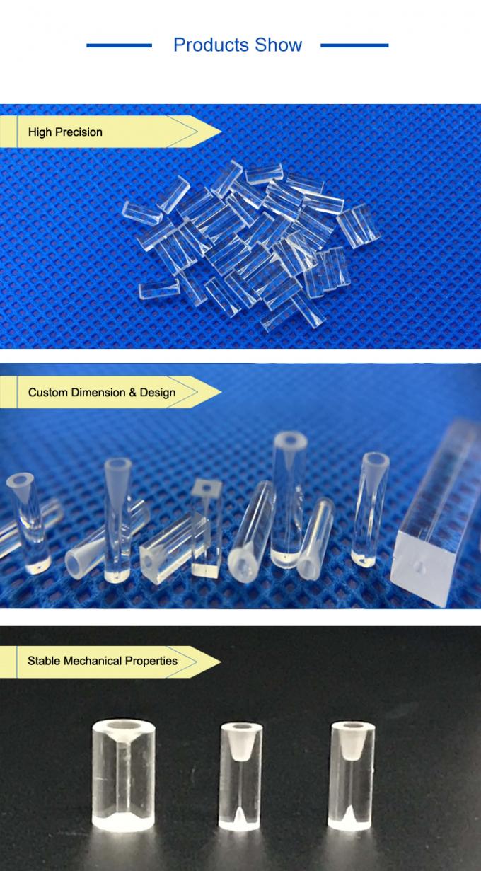 Conical Funnel Square Glass Capillary Tube For Fiber Sleeves