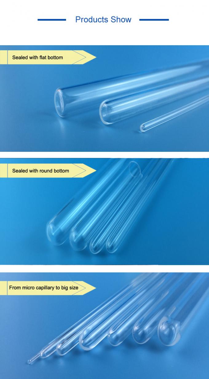 Sealed Glass Quartz Capillary Tube With Round Or Flat Bottom For ...