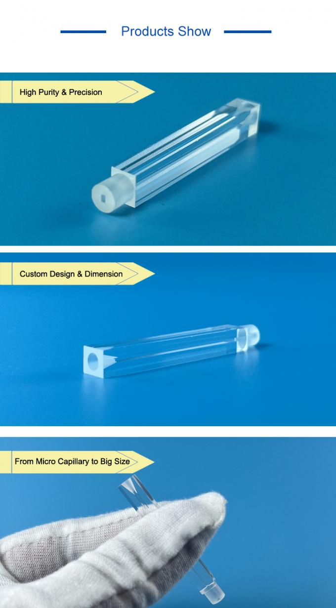 High Precision Custom Quartz Glass Cuvettes Quartz Flow Cell Analysis ...