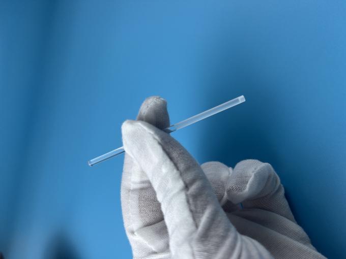 Half Polished Quartz Capillary Rod Half Sand Blasted 1 Notch At End