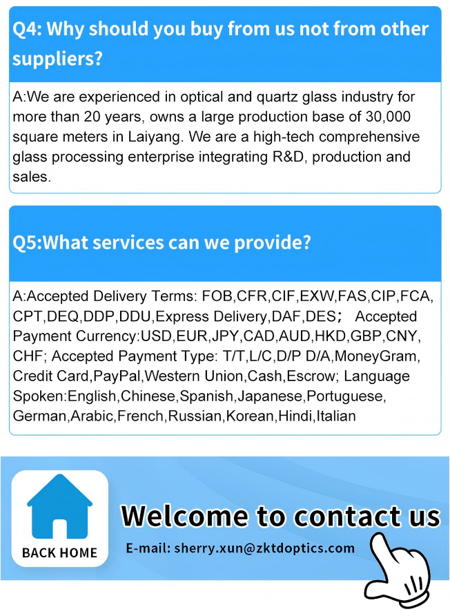 Machining Quartz Glass Fused Quartz Glass Plate with Stepped Bores