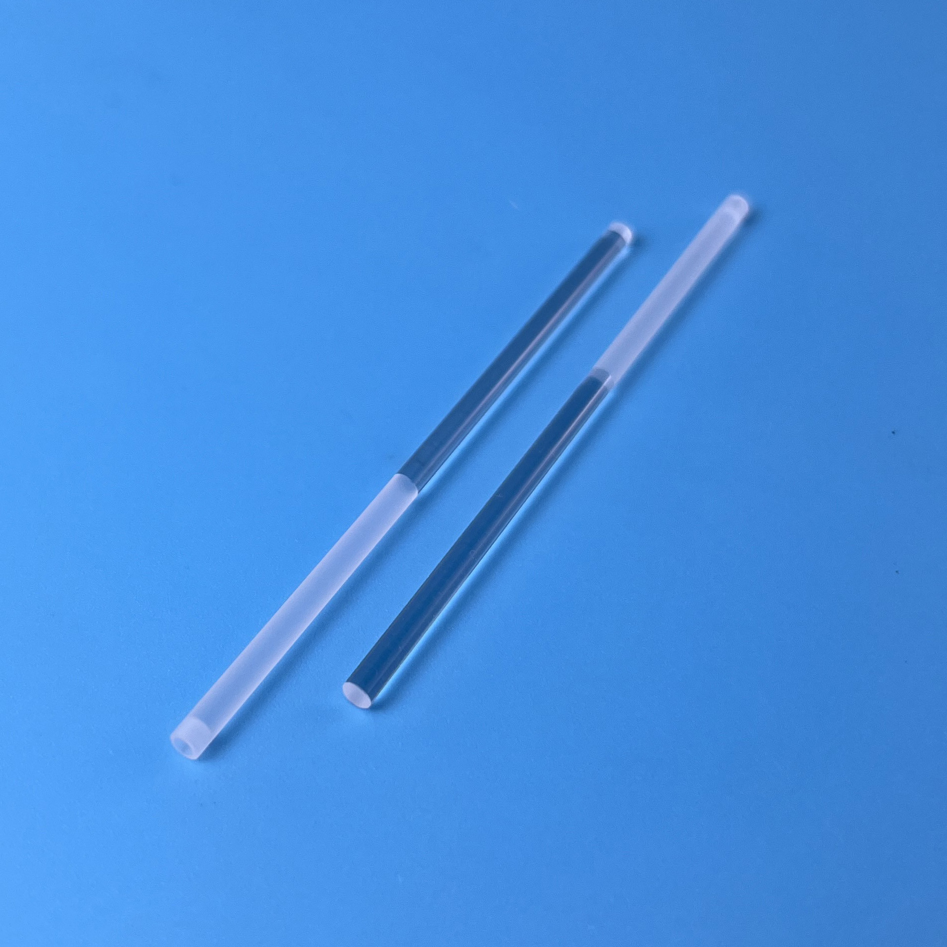 High Purity Quartz High Precision Capillary Rod Half polished Half sand ...