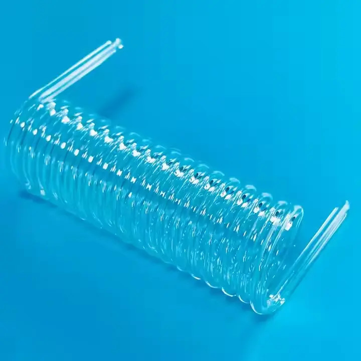 Customized High Temperature Quartz Glass Tube With Spiral Design And ...