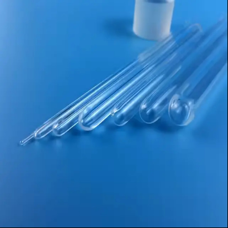 Transparent Quartz Glass Test Tube One End Closed Round Shape For ...